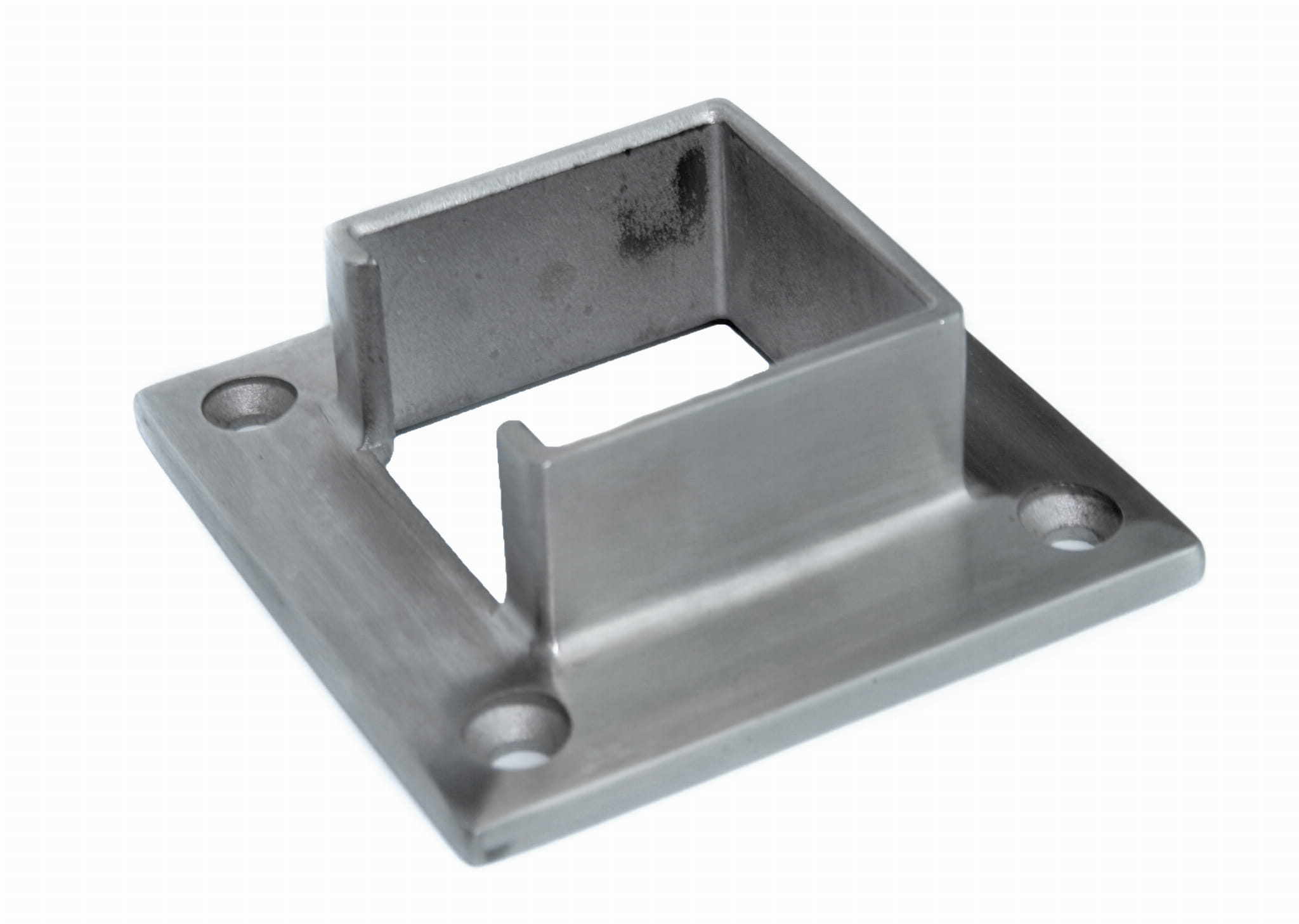 Embase de fixation main courante 40x40mm AISI 304 brossé RX INOX FRANCE